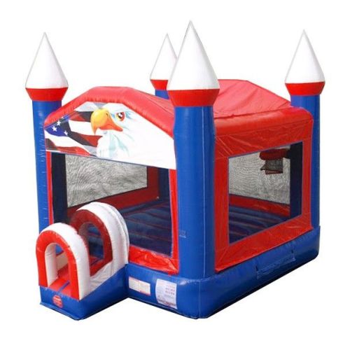 Inflatable Bounce House Patriotic Red White & Blue